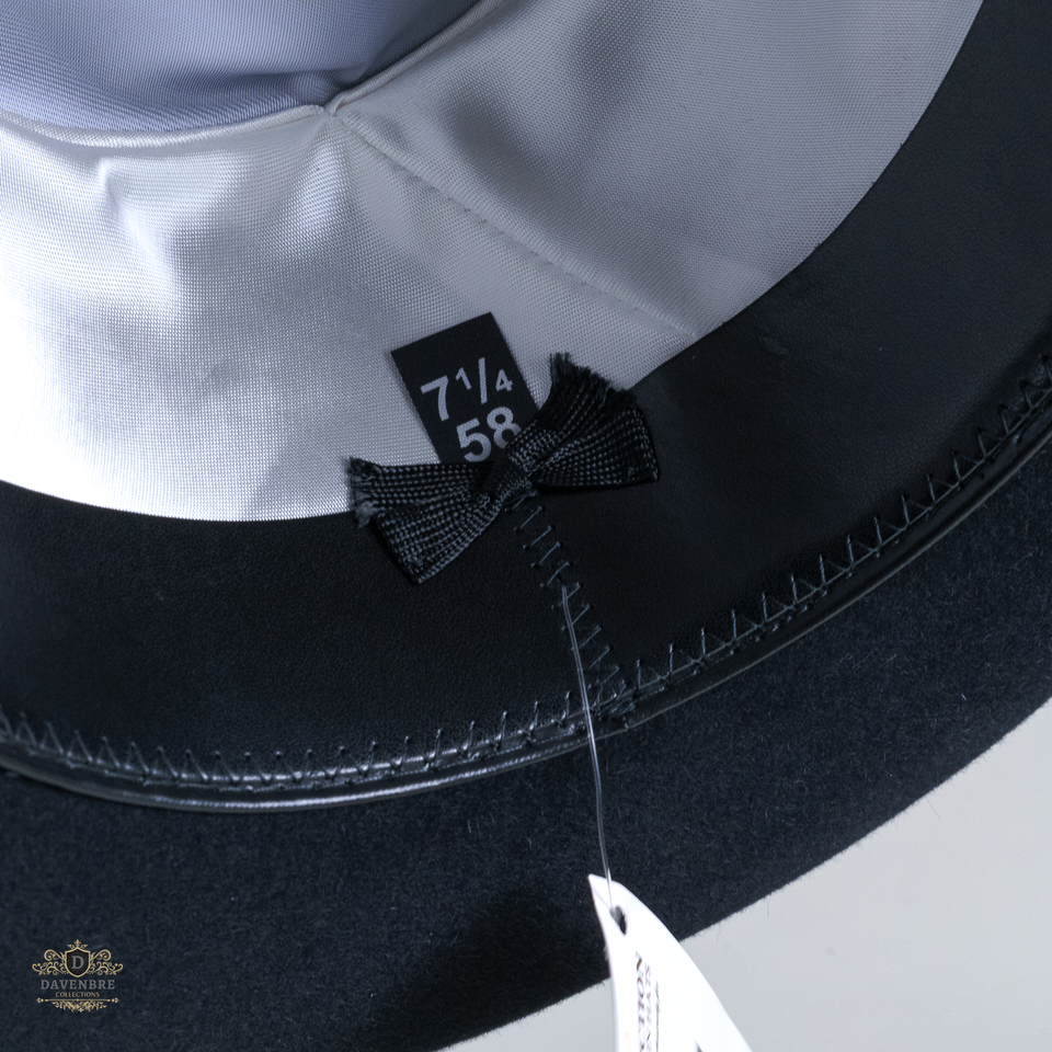 NWT Selentino Alpha 100% Fur Felt Homburg Fedora Hat Mens 7 1/4 (58 ...