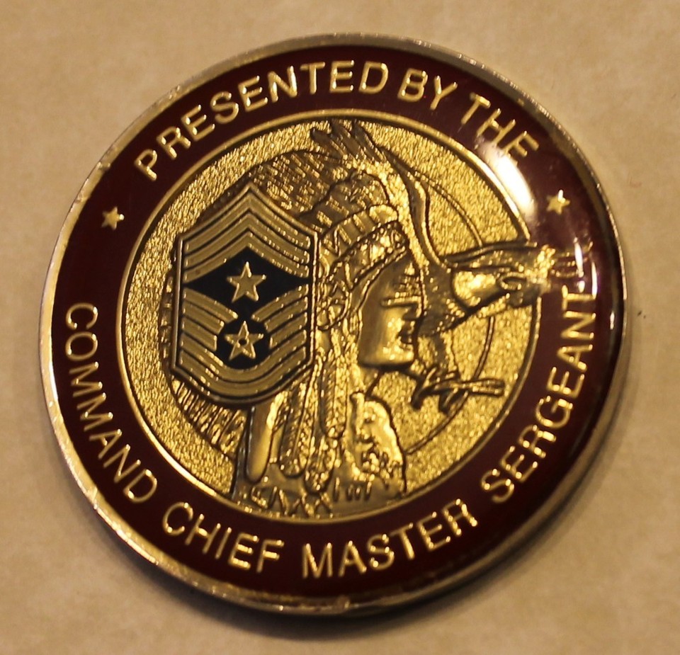91st Space Wing Command Chief Master Sergeant Air Force Challenge Coin ...