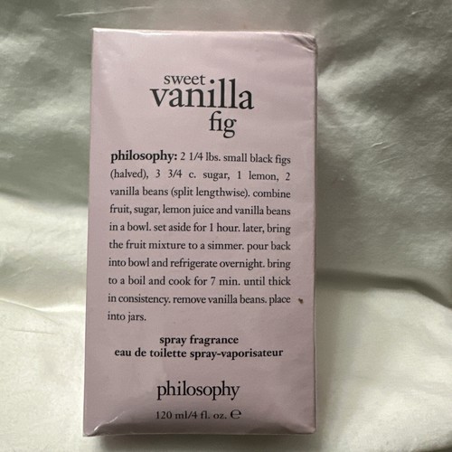 Philosophy Sweet Vanilla Fig. Spray Fragrance - 4 oz - NEW Sealed | eBay