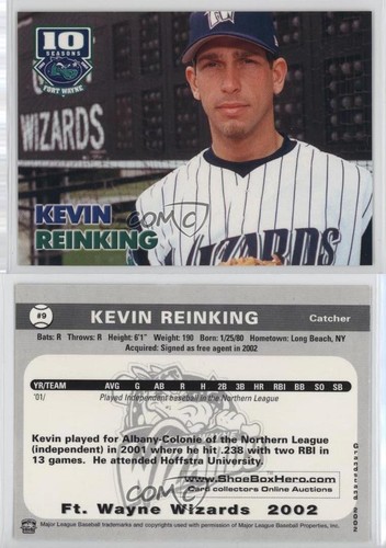 2002 Grandstand Fort Wayne Wizards - Kevin Reinking (RC) for sale ...