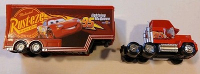 Disney Pixar 2021 CARS Mack Rust Eze Lightning McQueen 95 Semi Trailer ...