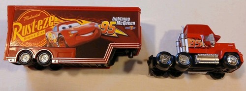 Disney Pixar 2021 CARS Mack Rust Eze Lightning McQueen 95 Semi Trailer ...