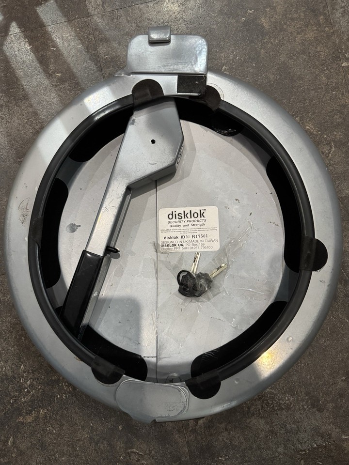 Disklok Steering Lock Small - Silver | eBay UK
