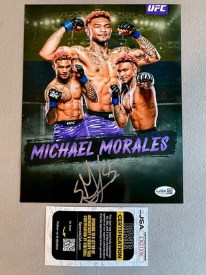 UFC /MMA STAR MICHAEL MORALES AUTOGRAPH 8x10 PHOTO JSA CK21536 | eBay