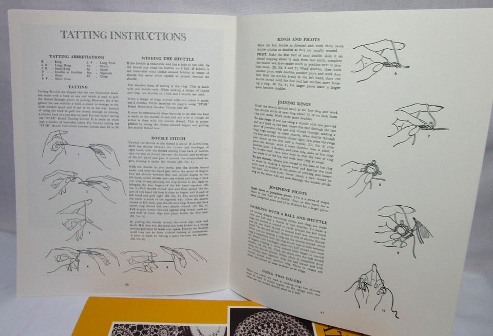 Two vintage Rita Weiss tatting pattern books 1980 & 1986 Dover ...