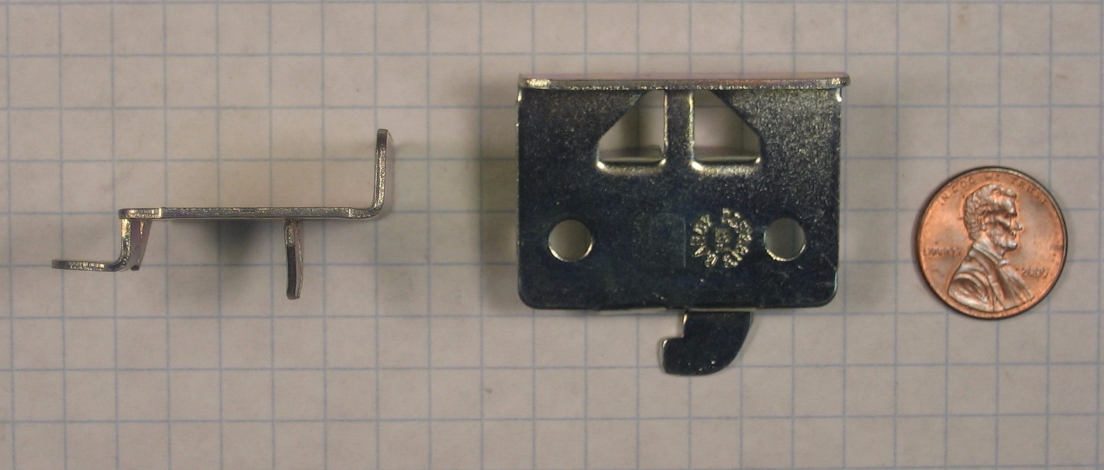 GARCY #F1173 SHELF BRACKET CLIP, PIVOT-LOCKING, STEEL, BRIGHT ZINC ...