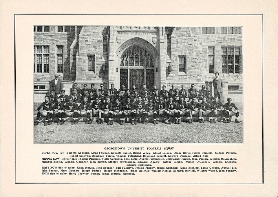 Oct 11 1960 Georgetown Hoyas vs. Waynesburg Yellow Jackets Football ...