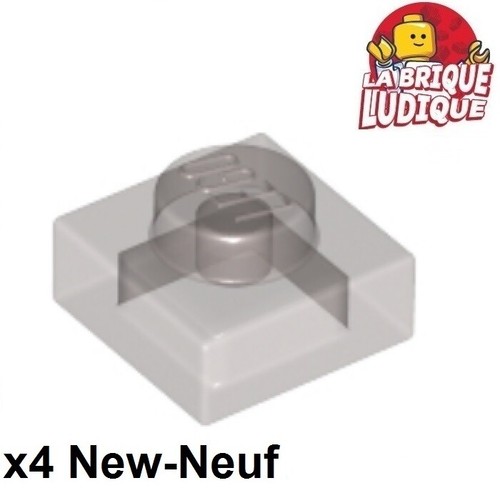 Lego 4x Plate Modified 1x1 transparent noir fumé trans black 3024 NEUF ...