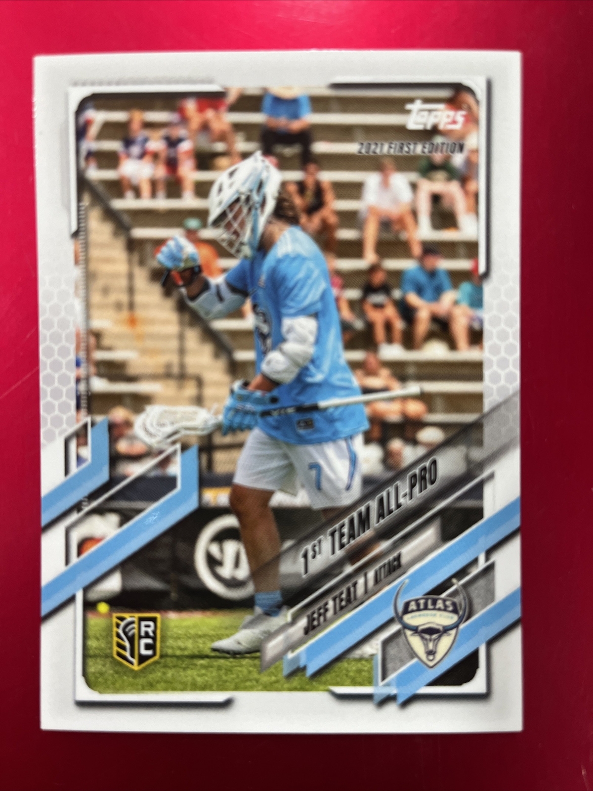 2021 Topps PLL Lacrosse JEFF TEAT, 1st Team All-Pro RC, Card #31, Atlas ...