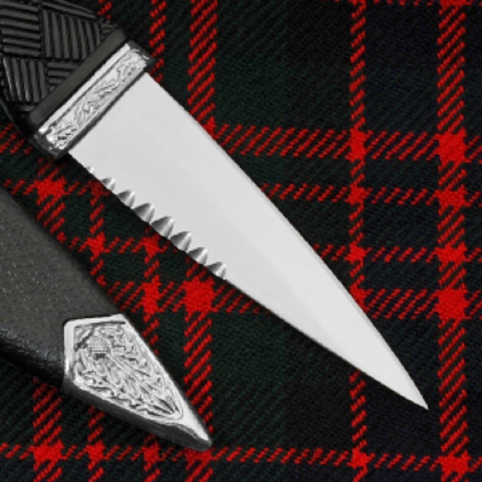 Celtic Scottish Sgian Skean Dubh Dirk Dagger 7" Knife w/ Blue Jewel ...