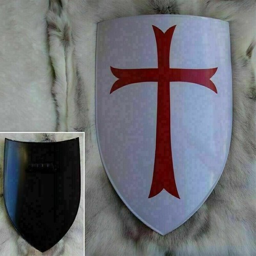 Knights Templar Cross Shield Vintage Gift Battle Read Medieval Warrior ...