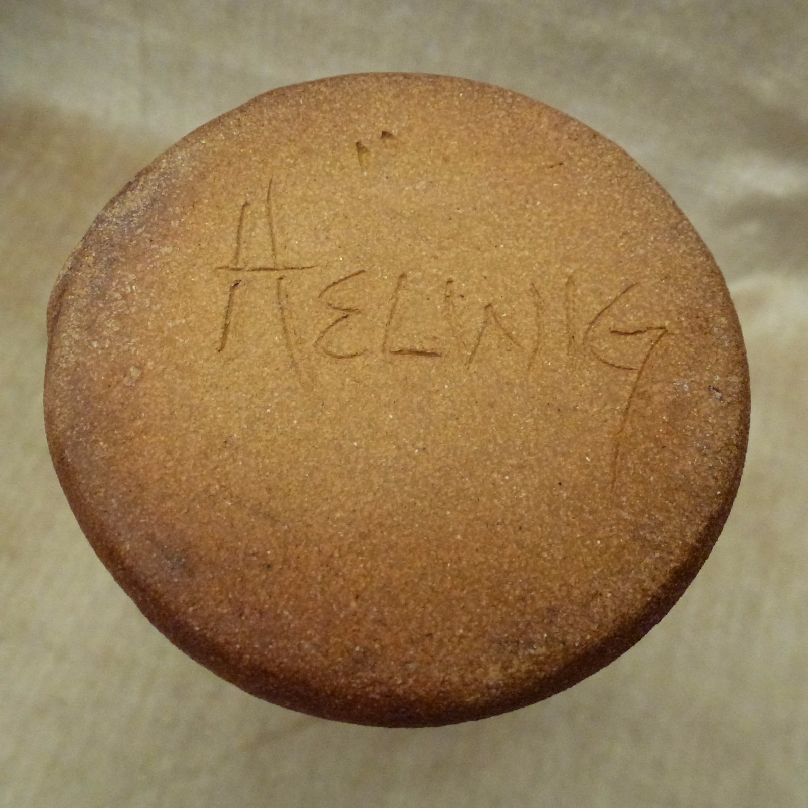 Helen Helwig Studio Pottery Stoneware Vase of a Totem Pole 4 figures ...