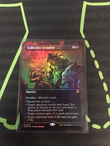MTG Magic The Gathering Collective Brutality Foil Borderless Black ...