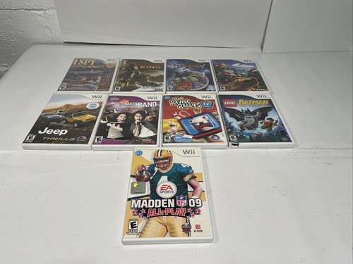 Nintendo Wii Lot of 9 Video Games Lego Batman Madden 09 I spy spooky ...