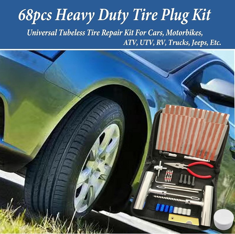 Tire Repair Kit Heavy Duty Tire Plug Kit Universal Tire Repair Tools ...