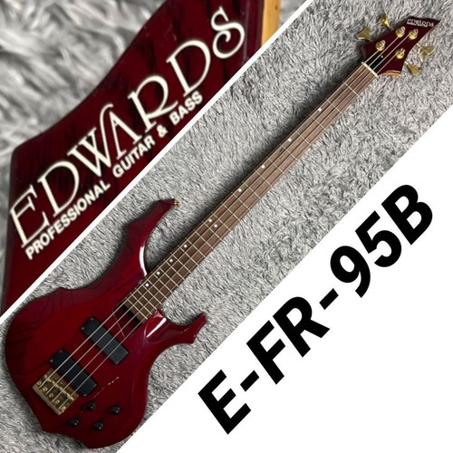 Electric Bass Guitar Edwards E-FR-95B Red 80% Frets Remaining | eBay