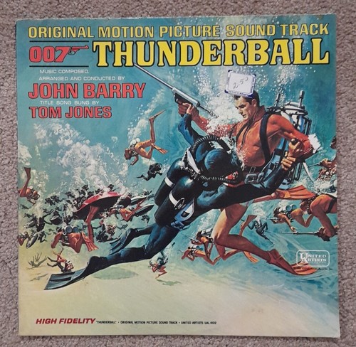 Vintage 1965 007 James Bond Thunderball Movie Soundtrack Album Vinyl ...