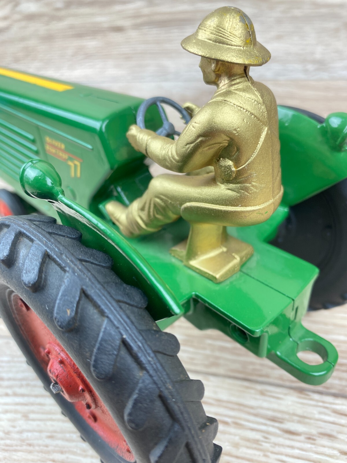 Rare 1950’s Slik Toy Oliver Row Crop 77 Tractor with Gold Farmer 1/16 ...