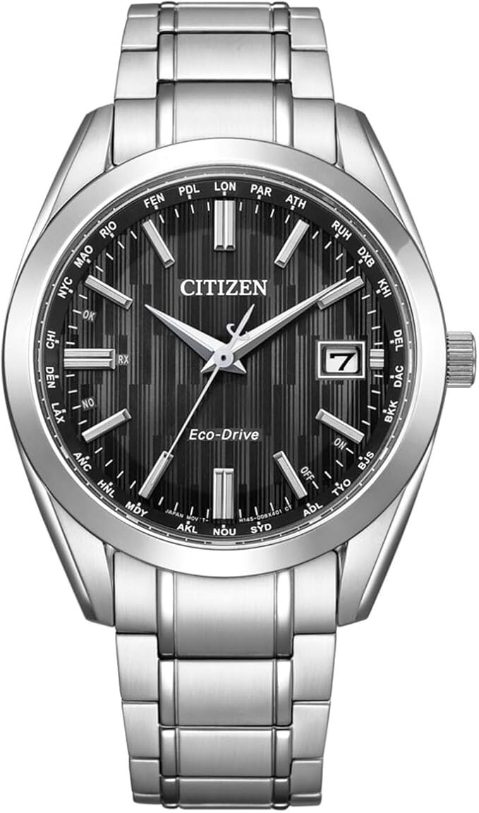 Citizen Collection CB0261-53E Black Eco-Drive Solar Atomic Titanium Men ...