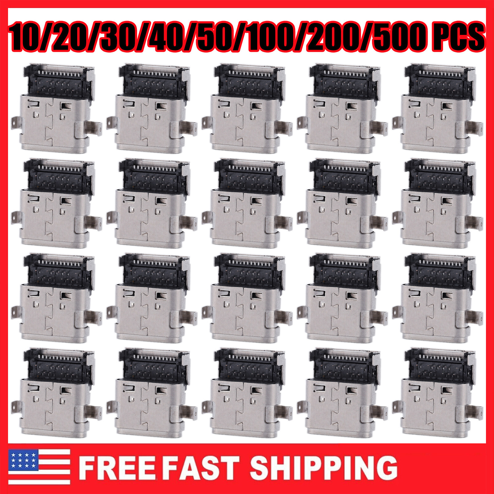 10-500PCS Type-C USB Charging Port DC Power Jack For Asus C204 C204MA ...