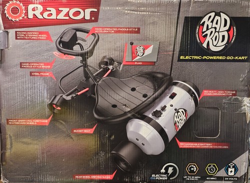 Razor Ground Force RAD ROD Mini Electric Go-Kart - Black/Red | eBay