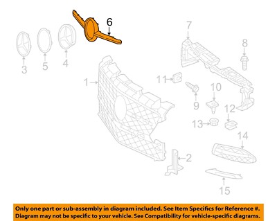 Mercedes MERCEDES-BENZ OEM Front Bumper Grille Grill-Trim Ring ...