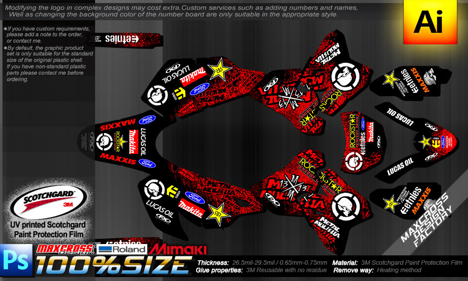 SUZUKI DRZ400S DRZ400SM DRZ400E MAXCROSS GRAPHICS FULL KIT DECALS ...