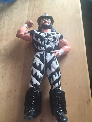 Macho Man Randy Savage Wrestling Action Figure 7" WCW 1995 OSFTM Black ...