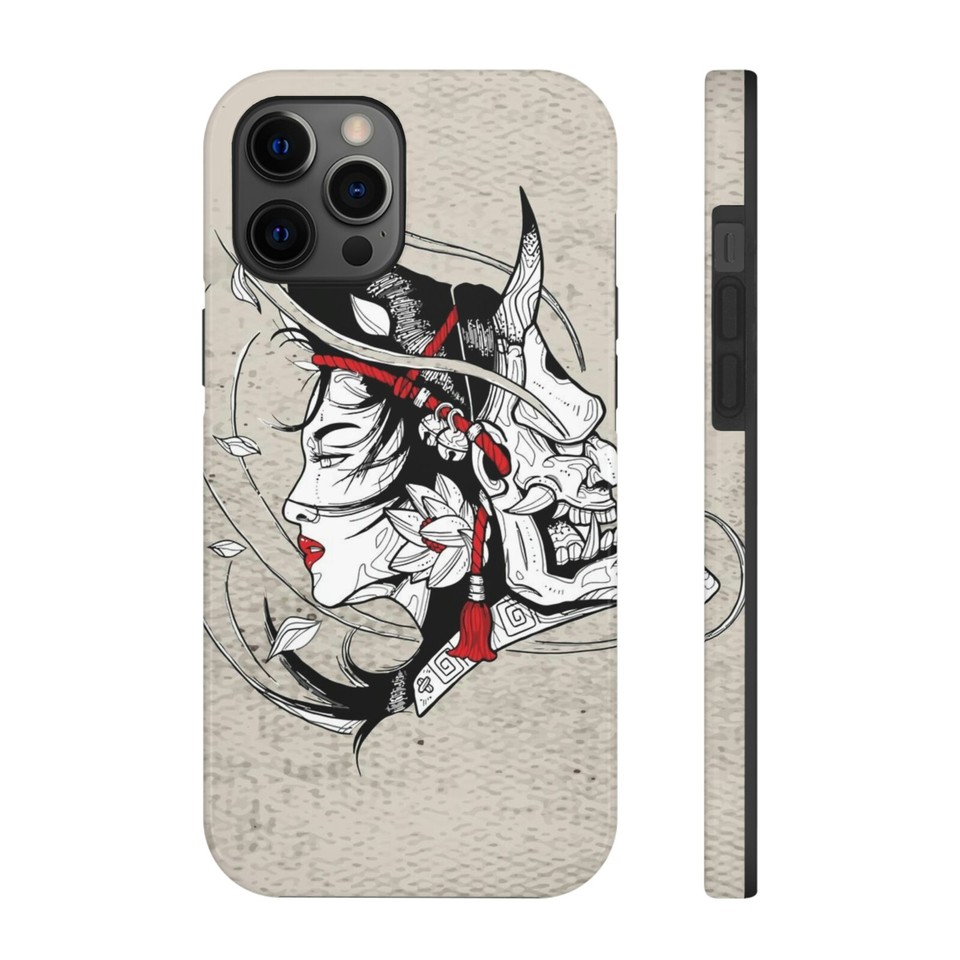 Geisha And Devil Head Anime Aesthetic Japanese Art Phone Cover Case | eBay