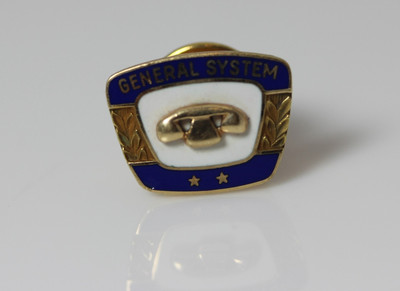 10K Yellow Gold Enameled General System 2 Year Service Pin | eBay