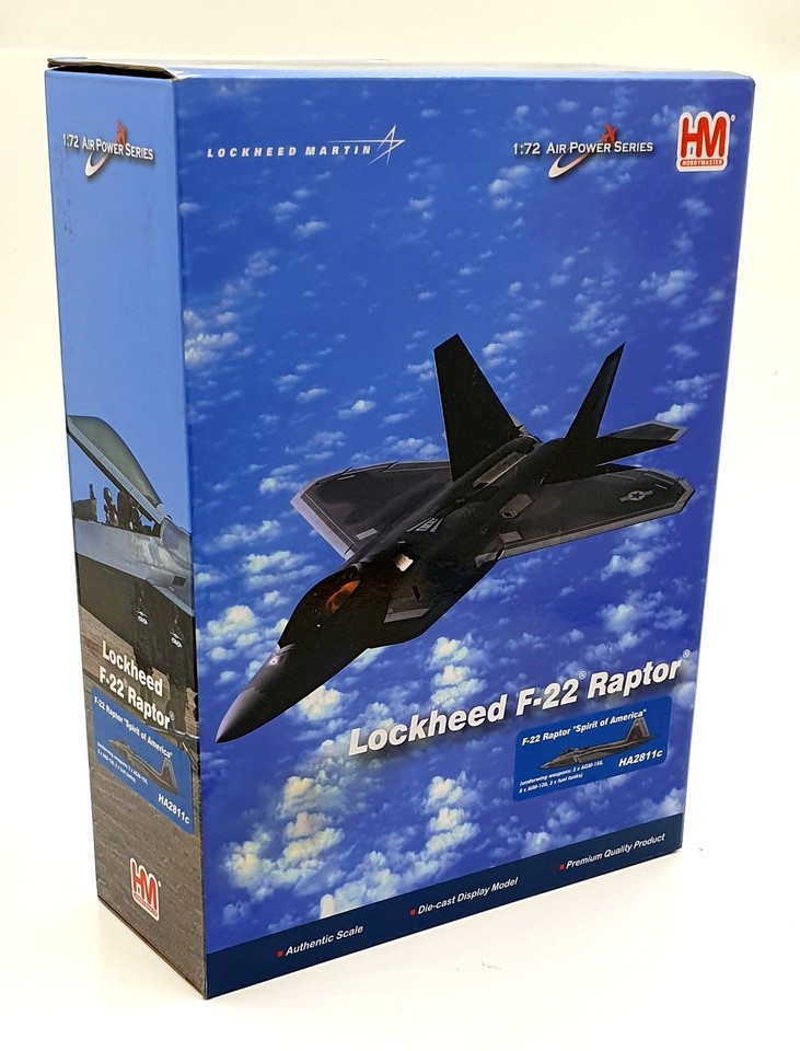 Hobby Master 1/72 Scale HA2811c - Lockheed F-22 Raptor "Spirit of ...