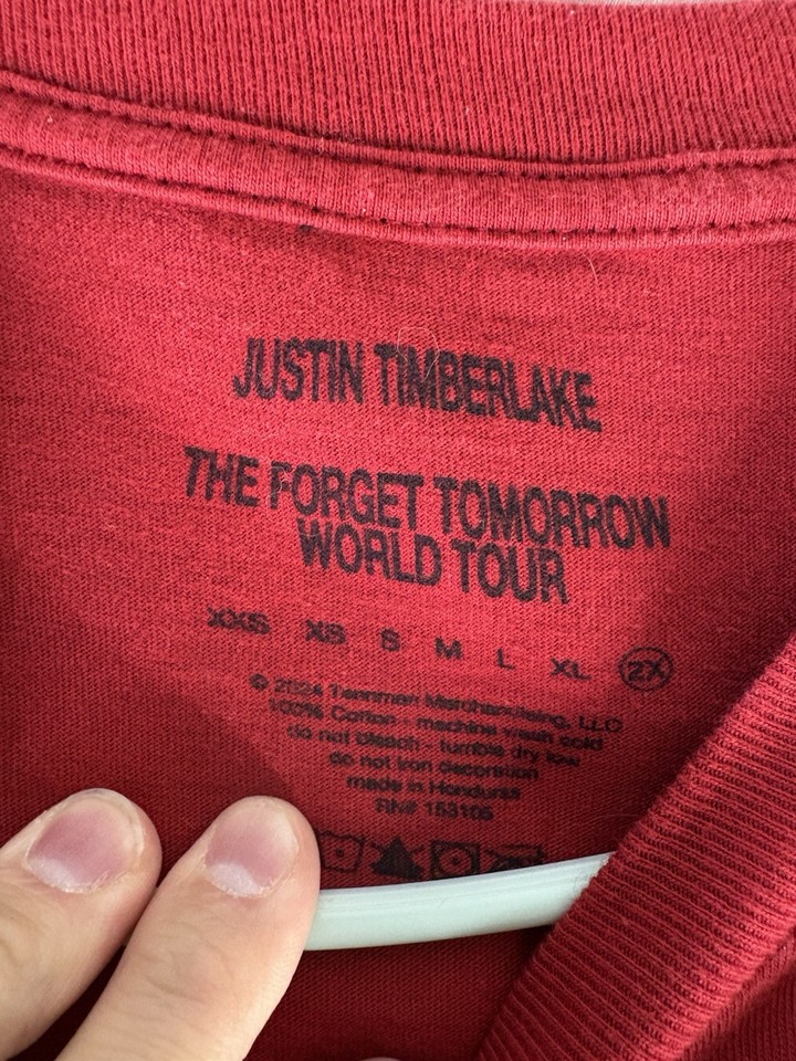 Justin Timberlake Raleigh Tour Event Tee Color Red Size 2XL Clean ...