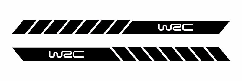 WRC side body stripes decal racing sticker vinyl decal car doors bumper ...