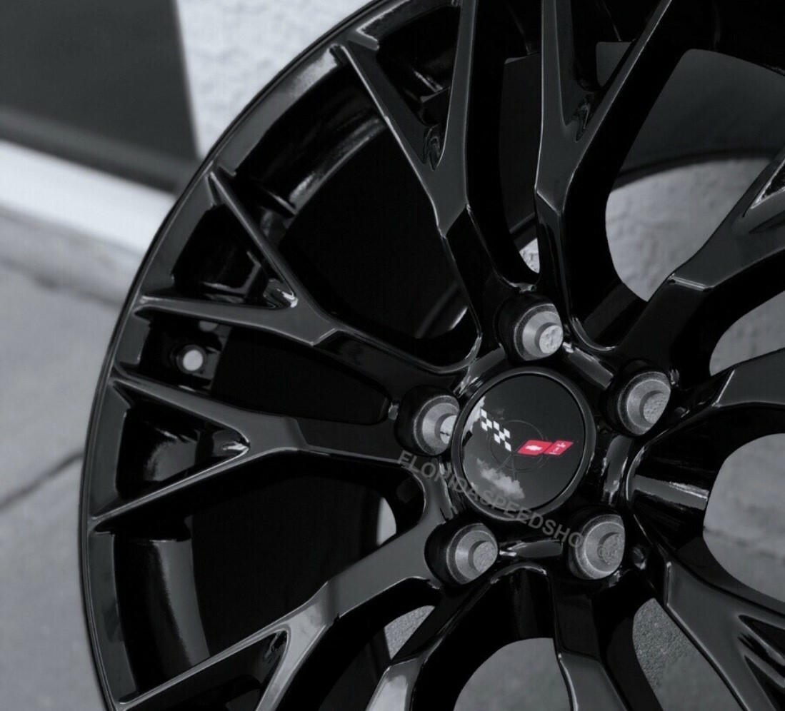 New C7 Z06 Gloss black Corvette wheels 17x8.5/18x9.5" C5 1997-2004 ...