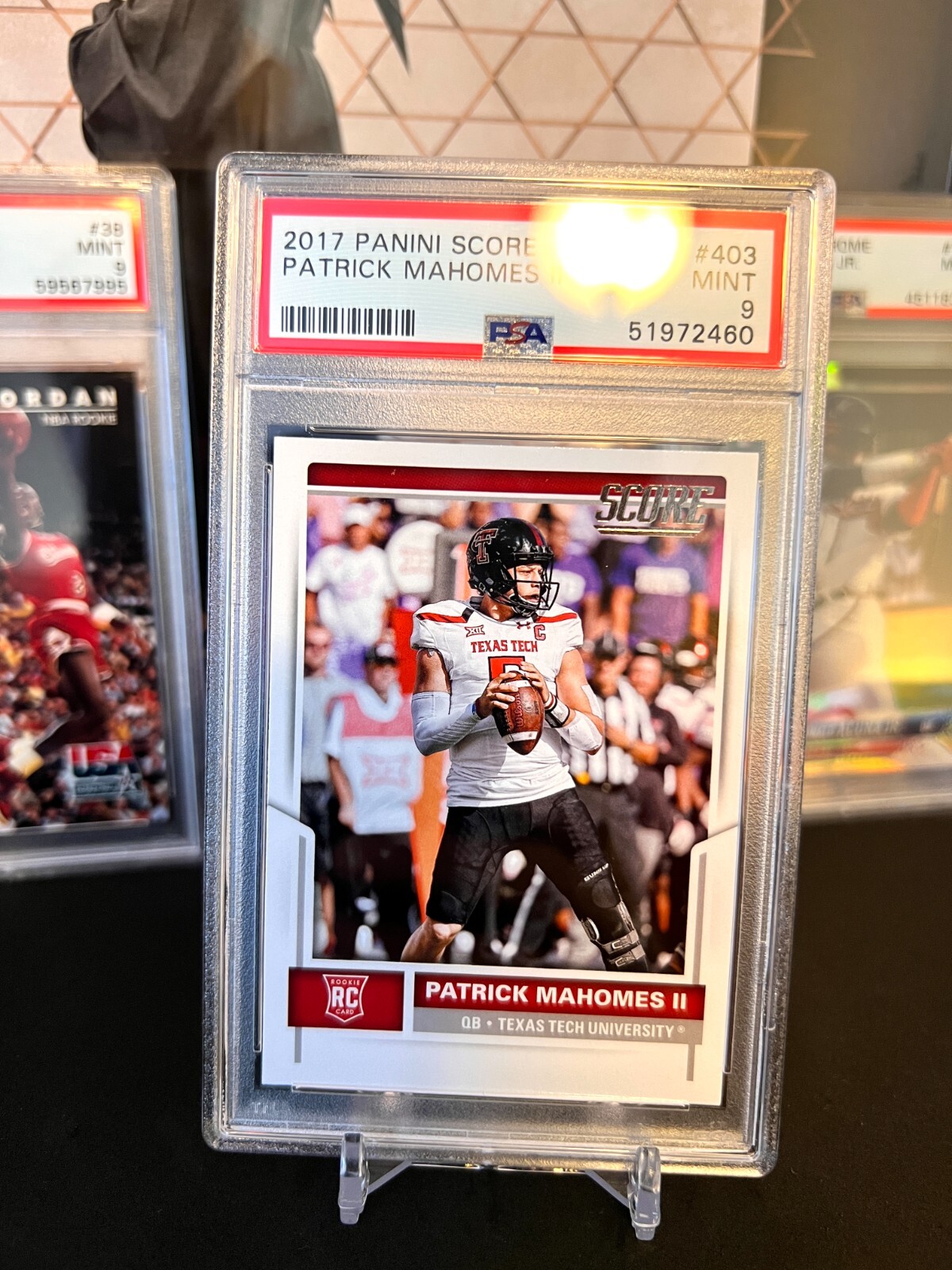 ⭐️ PATRICK MAHOMES 2017 PANINI SCORE #403 PSA 9 MINT RC GRADED ROOKIE ...