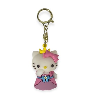 VINTAGE SANRIO HELLO KITTY dress 3D figure key ring/key ring Hanbok VTG ...