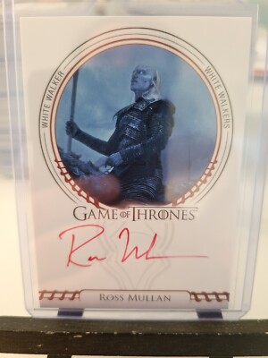 Ross Mullan White Walker Sigil Auto 2024 Rittenhouse GoT Legends of the ...
