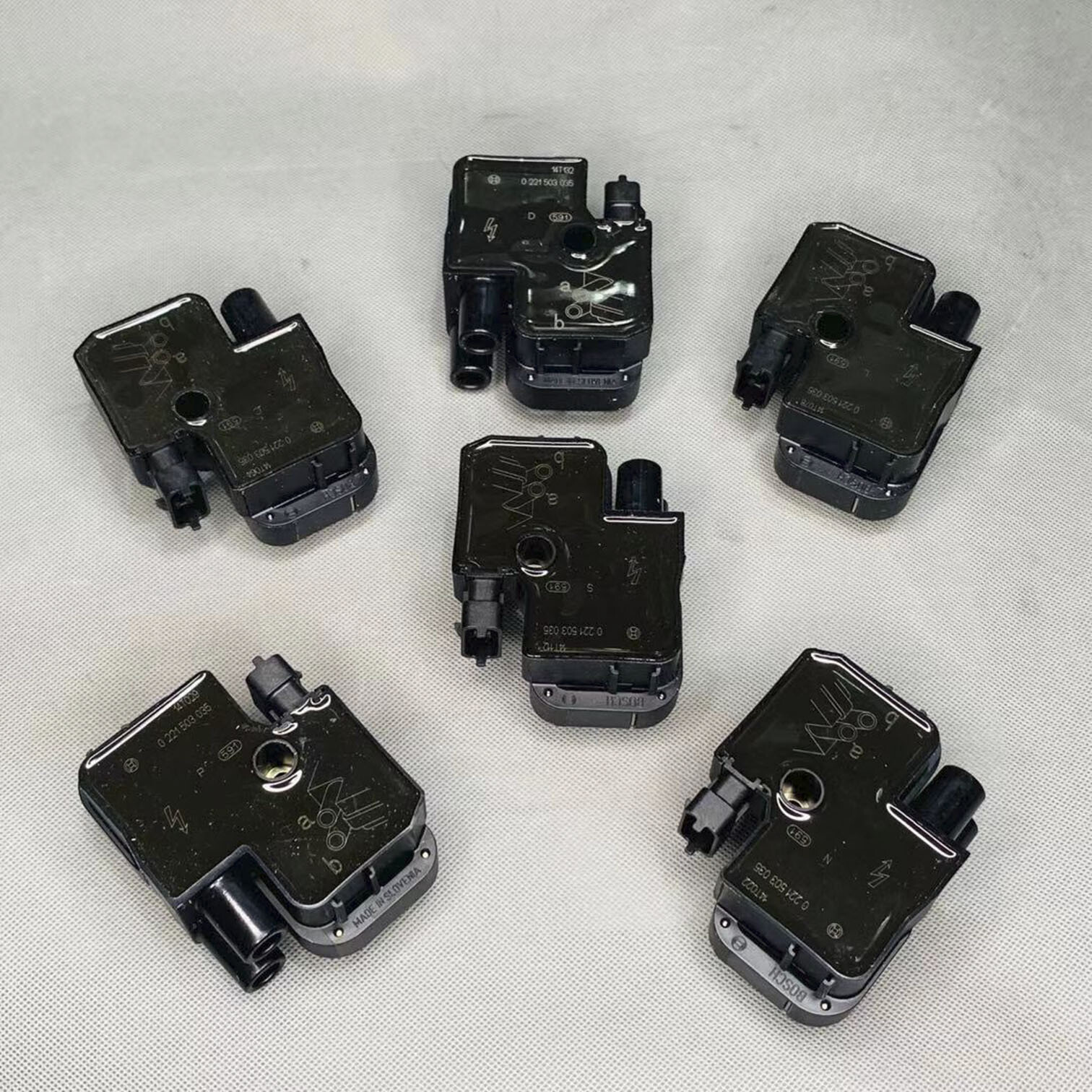 Set of 6 BOSCH Ignition Coil Pack 0221503035 For Mercedes C CL CLK ML S ...