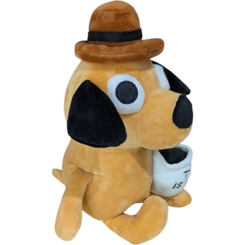 This Is Fine Fire Dog Question Hound Plush Stuffed Animal Stock Market ...
