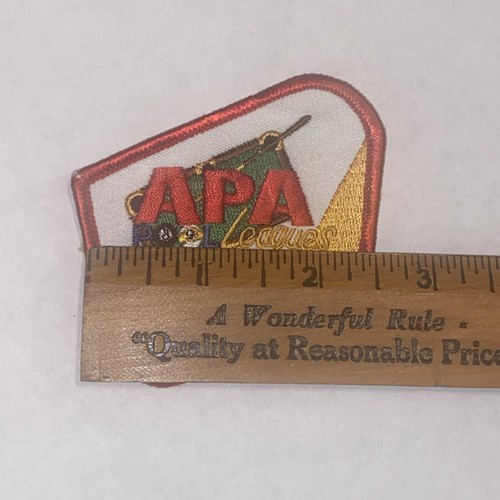 APA American Poolplayers Association Patch. On The Snap 9 Ball. 2.5”x2 ...