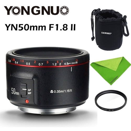 YONGNUO 50mm F1.8 II Large Aperture AF Lens for Canon EOS 70D 5D2 5D3 ...