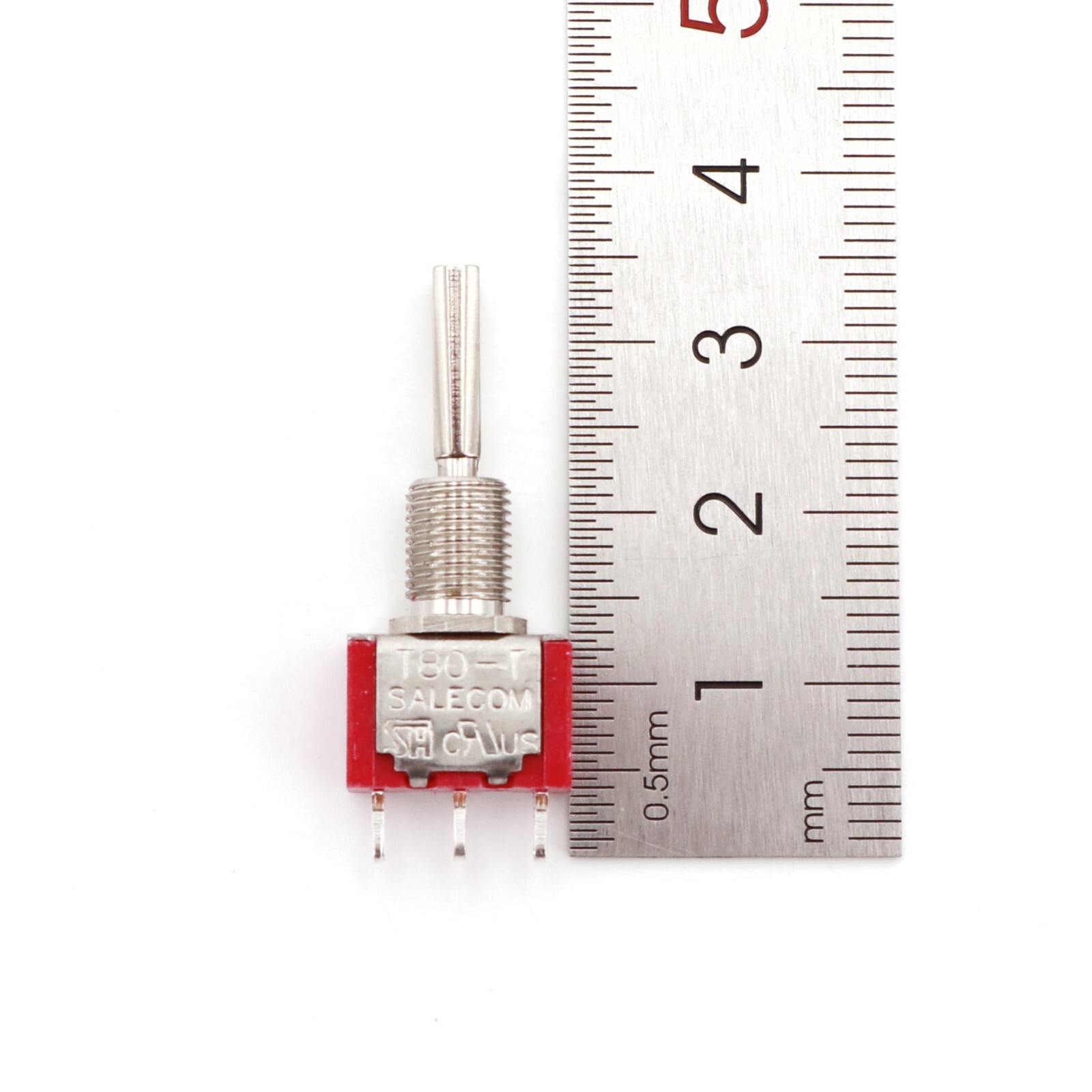 10Pcs SH T8014A-U Flat Handle 3-Pin Momentary MOM-OFF-MOM Mini Toggle ...