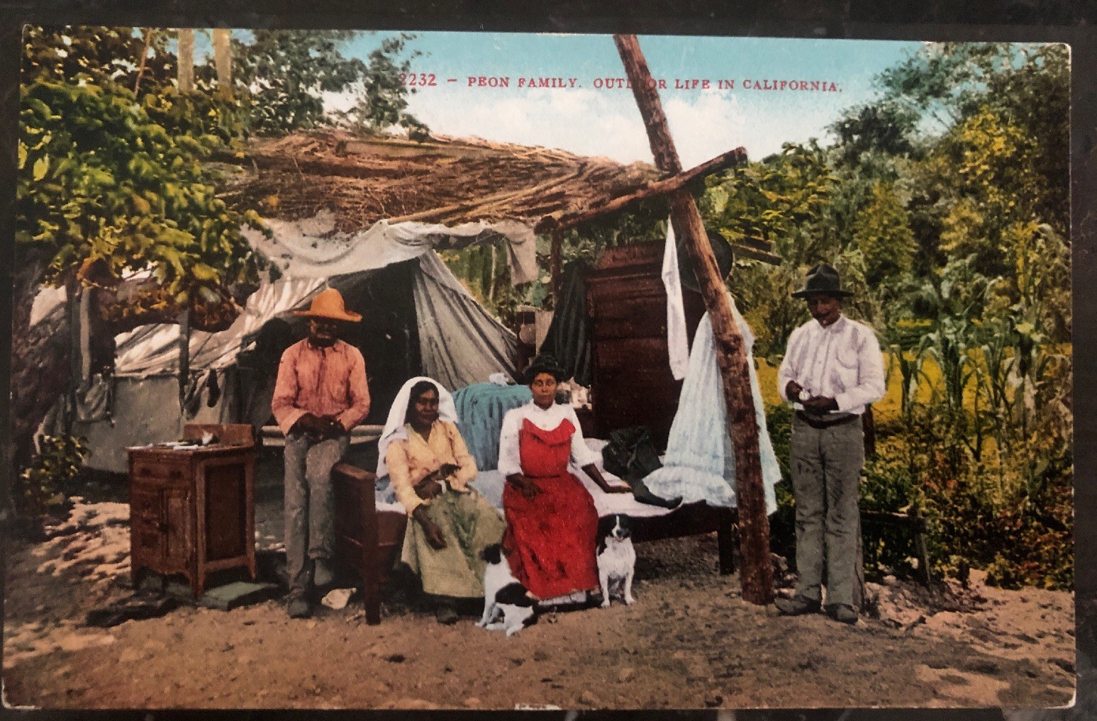 1911 USA Picture Postcard Cover Native American Indian Peon Family ...