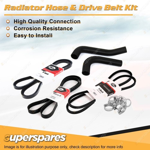 Radiator Hose + Gates Belt Kit for Toyota Cressida MX73 2.8L 24V 5M-GE ...