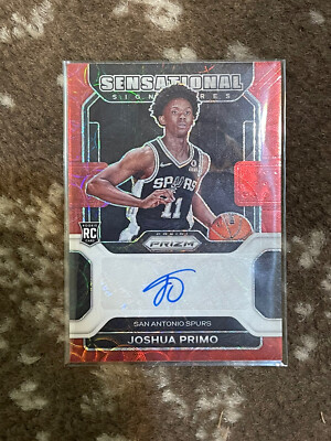 2021-22 Prizm Choice Joshua Primo Sensational Signatures Red Scope RC ...