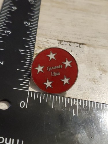 Vintage 5 Star Generals Club Enamel Lapel Pin rt | eBay