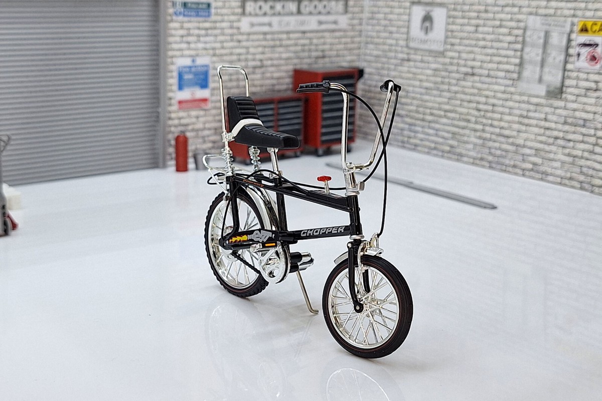 Chopper Bicycles With Black Chrome Handlebars And Suicide