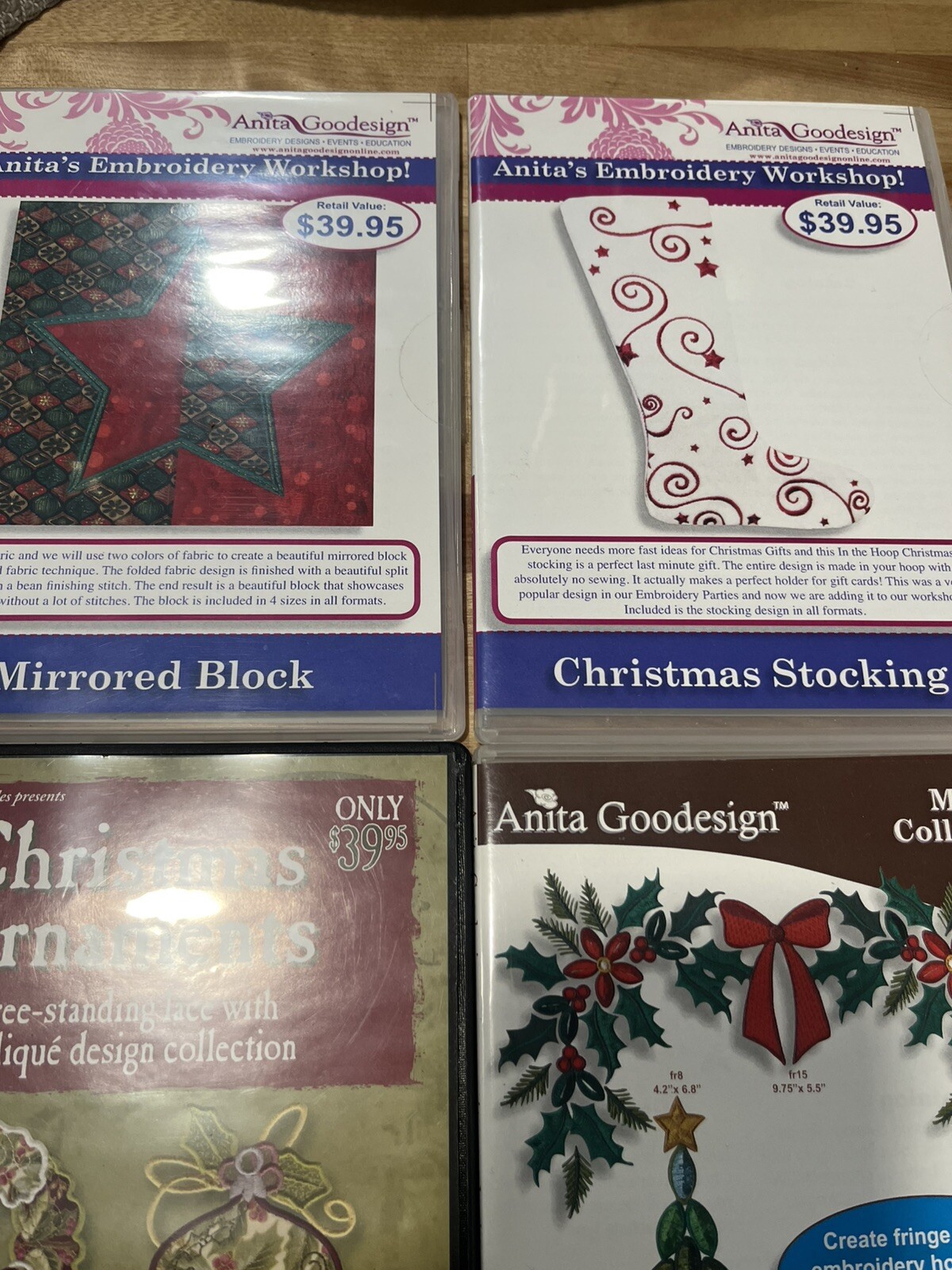 Lot Of 4 Anita Goodesign Embroidery Christmas CDs | eBay