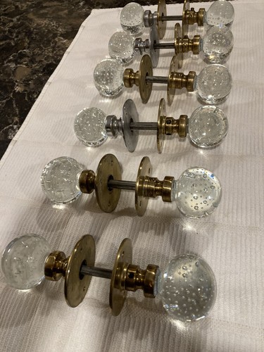 6 Sets Vintage Blown Glass Door Knobs Bubbles | eBay