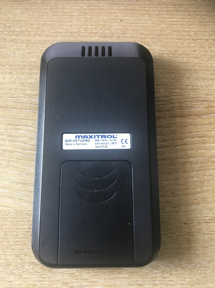 Mertik Maxitrol Gas Fire Remote Control Handset B6R-H8TV4PBD R/F 868.1 ...